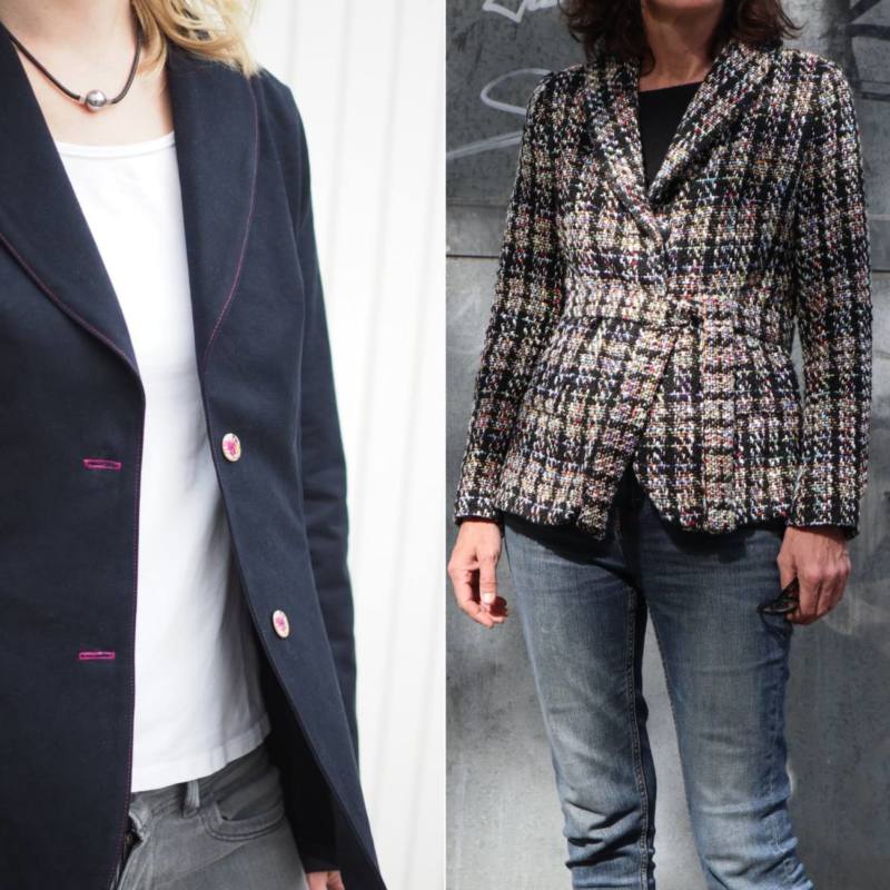 Blazer nähen - Schnittmuster Jacke WANITA | Nähfrosch