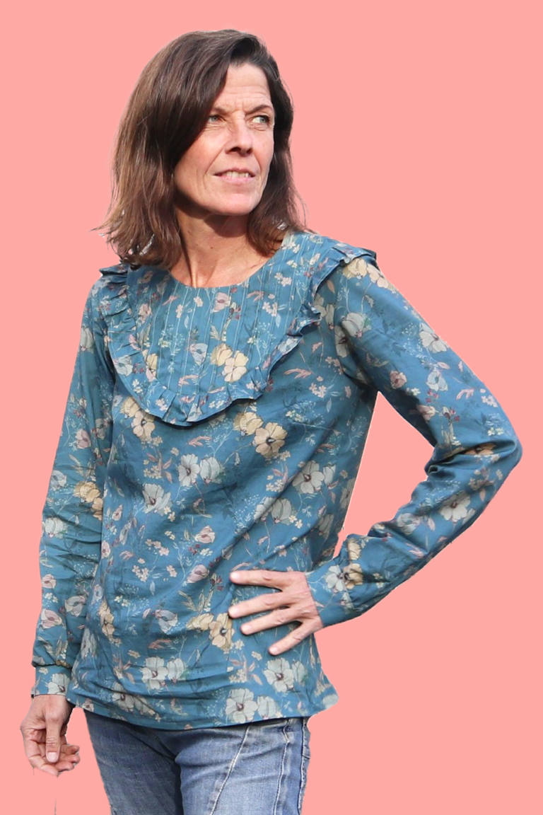 Bluse mit Rüschen oder Biesen-Einsatz nähen - Schnittmuster Bluse SENI ...